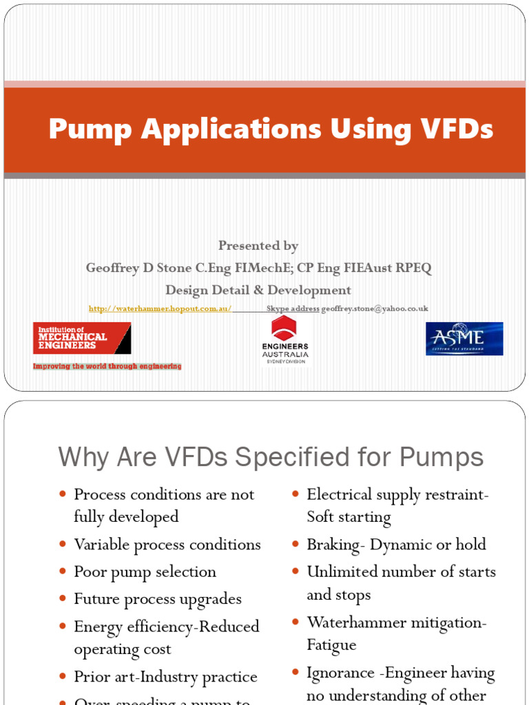 Centrifugal Pump Application using VFDS | PDF | Pump | Manufactured Goods