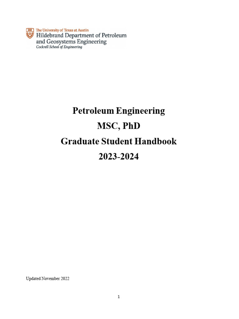 Petroleum Engineering Grad Guide | PDF | Postgraduate Education ...