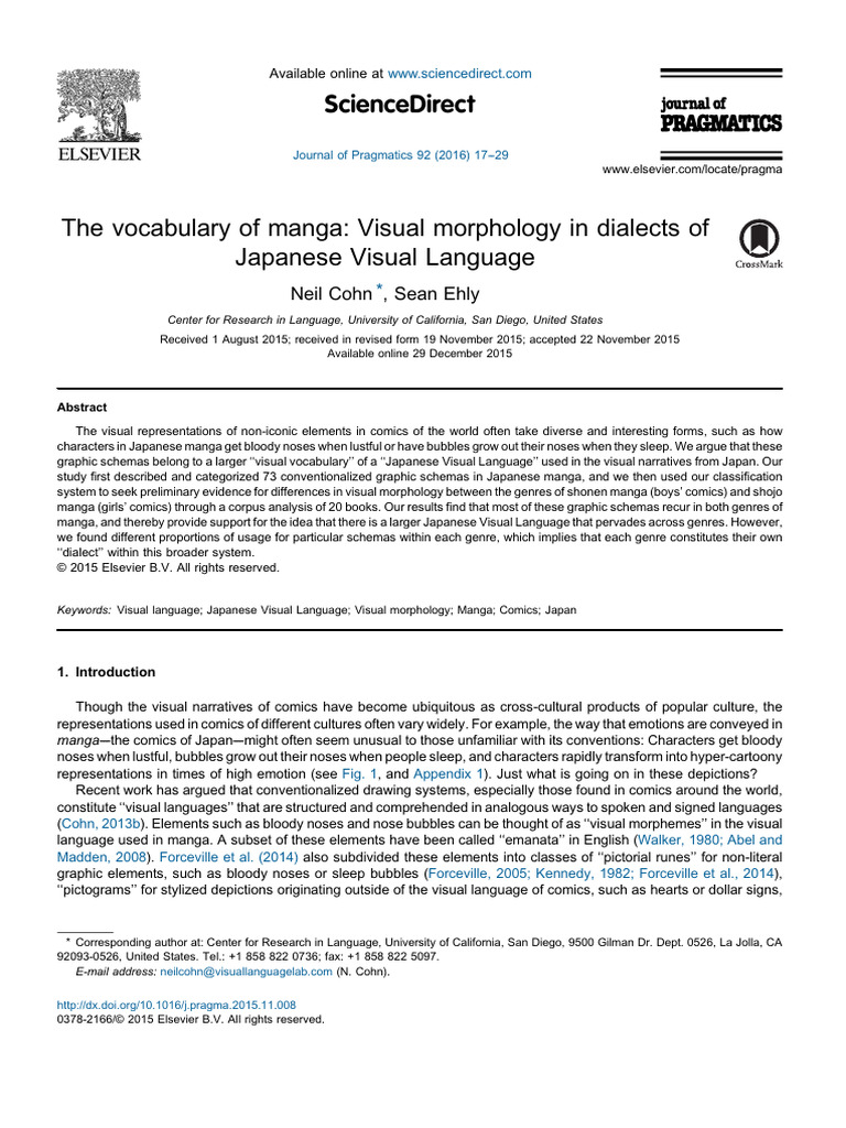 Visual Morphology in Japanese Manga | PDF | Comics | Linguistics