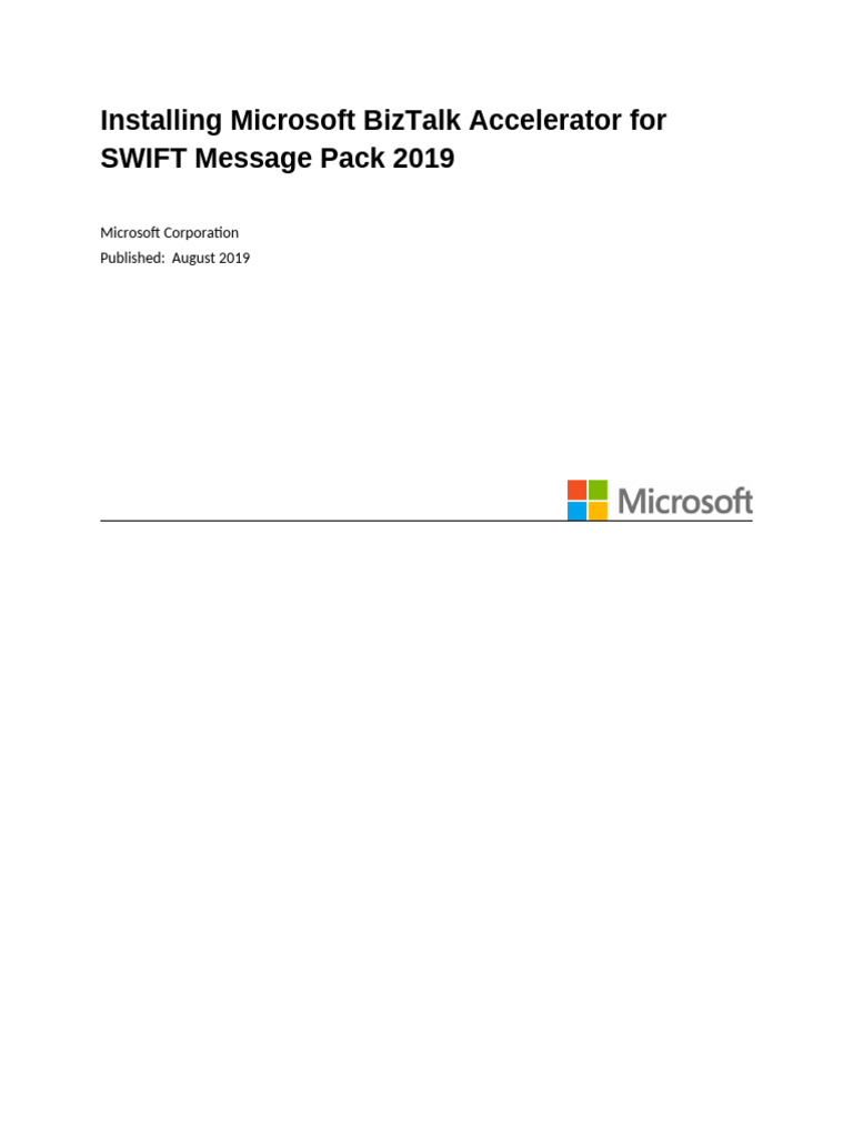 Installing Microsoft BizTalk Accelerator For SWIFT 2019 Message Pack | PDF | Xml Schema ...