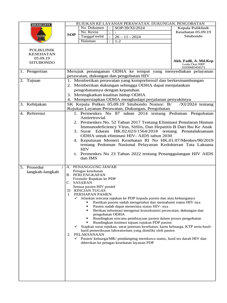 RUJUKAN HIV POSITIF Dinkes | PDF