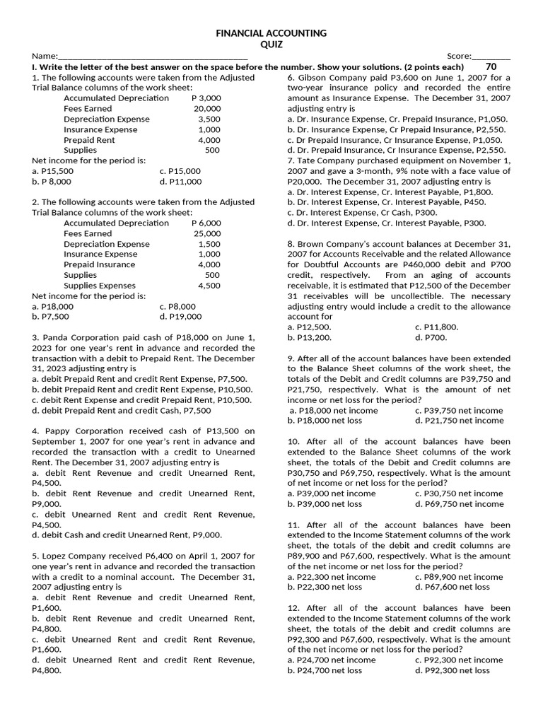 FAR Probs With Answers | PDF | Debits And Credits | Financial Accounting