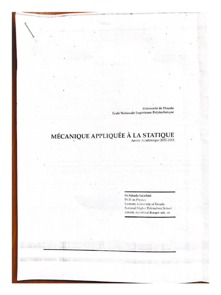 Mécanique Appliquée À La Statique | PDF