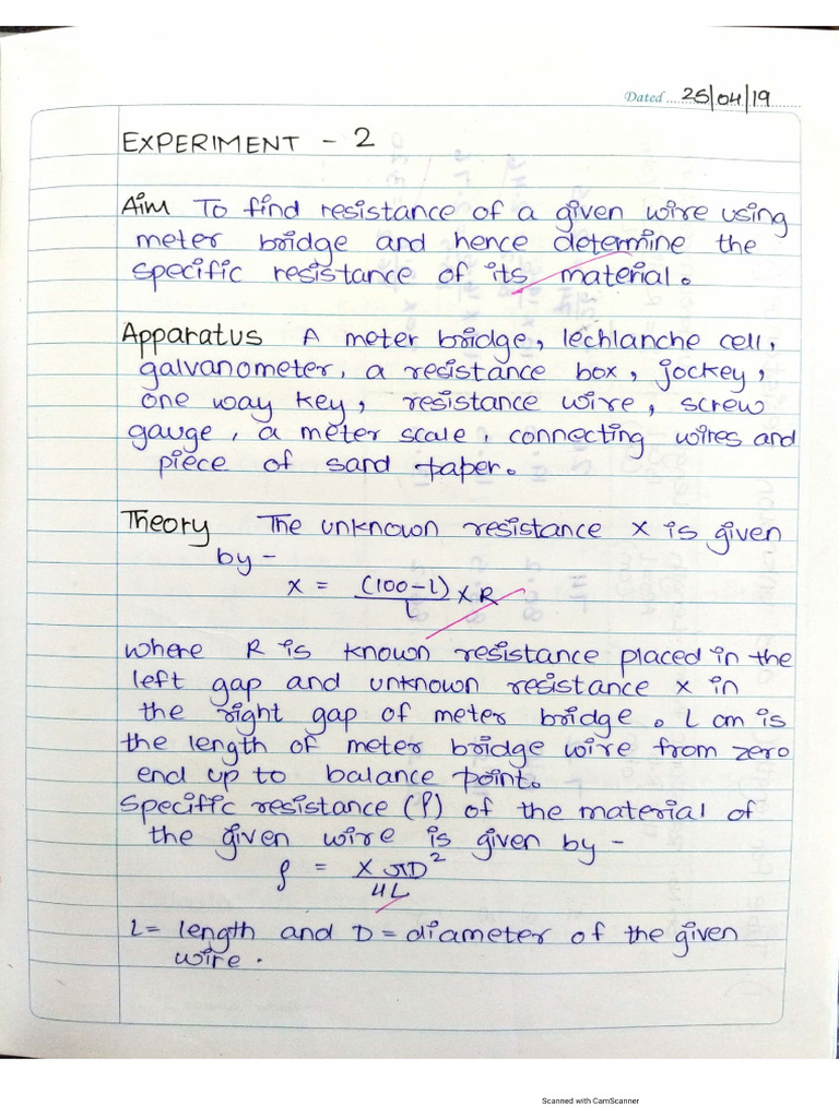 Physics Experiments For Class 12th | PDF