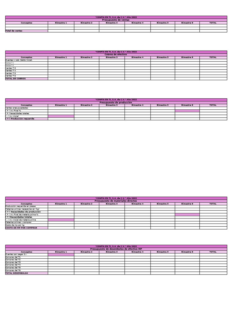 Presupuesto Maestro Formato Pdf Presupuesto Economias
