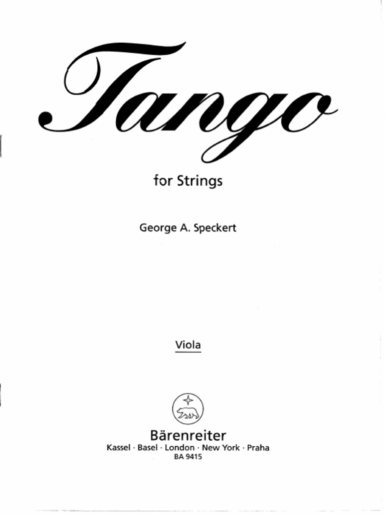 04 Tango For Strings - Vla. | PDF