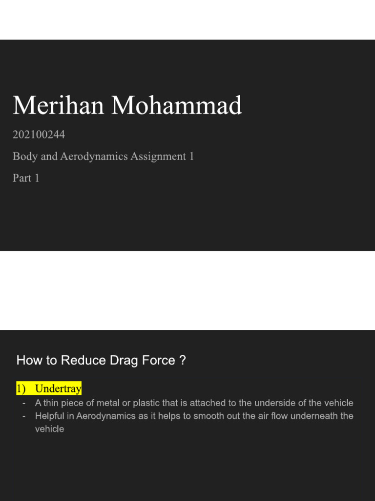How To Reduce Drag Force | PDF