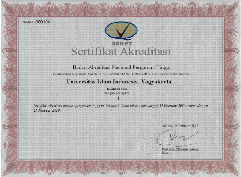 Akreditasi Teknik Sipil UII | PDF