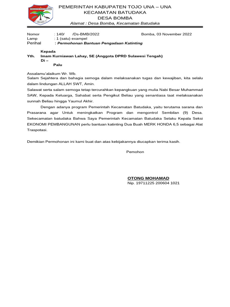 Isi Proposal Perahu Nelayan Dan Mesin Katinting | PDF