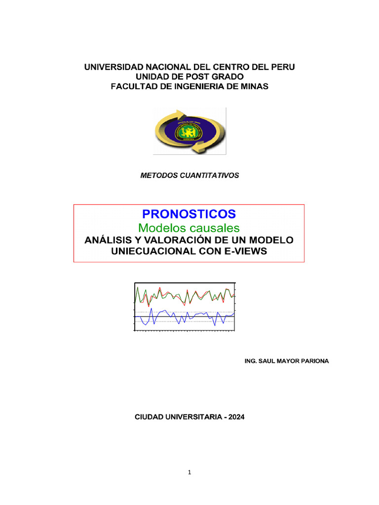 Sesion 14 Taller Pronosticos modelos causales | PDF