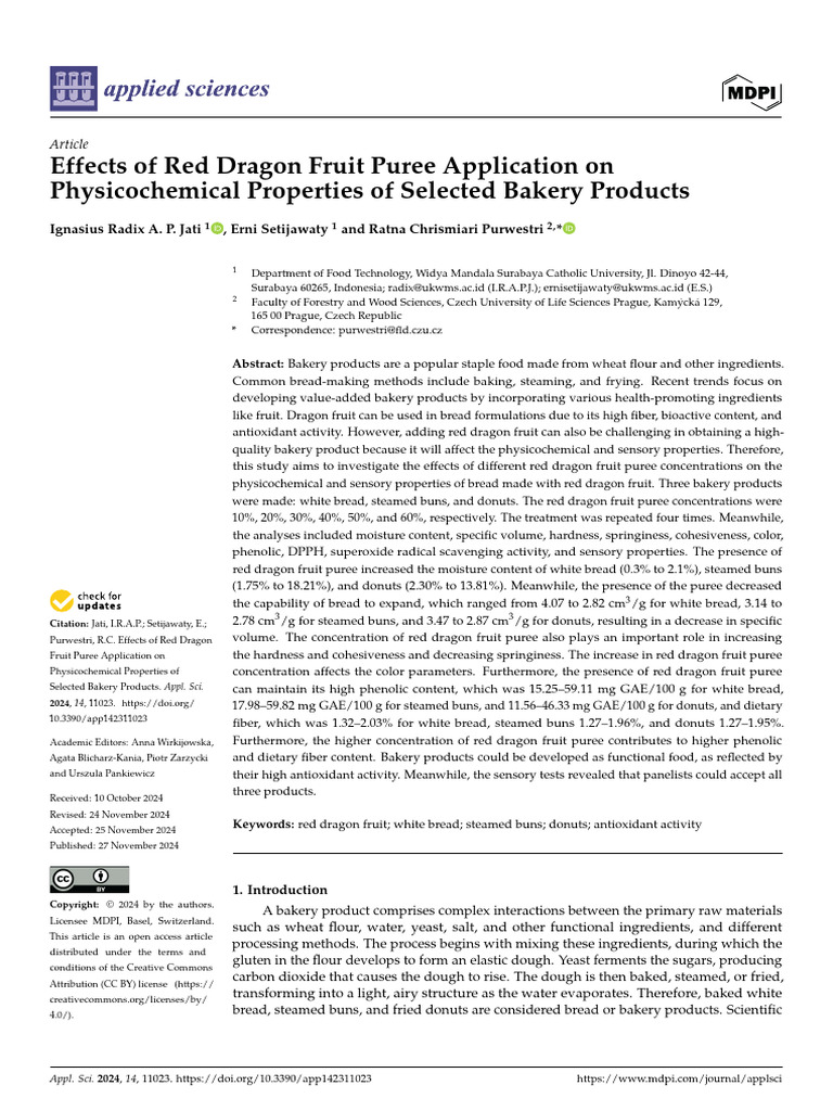 Applsci 14 11023 | PDF | Breads | Foods