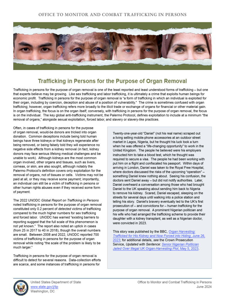 Organ Removal Trafficking Explained | PDF | Human Trafficking | Organ ...