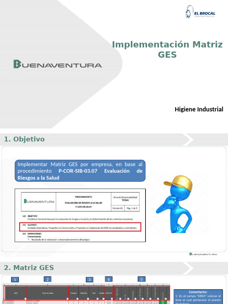 Implementación Matriz GES | PDF | Higiene Ocupacional | Seguridad y salud ocupacional