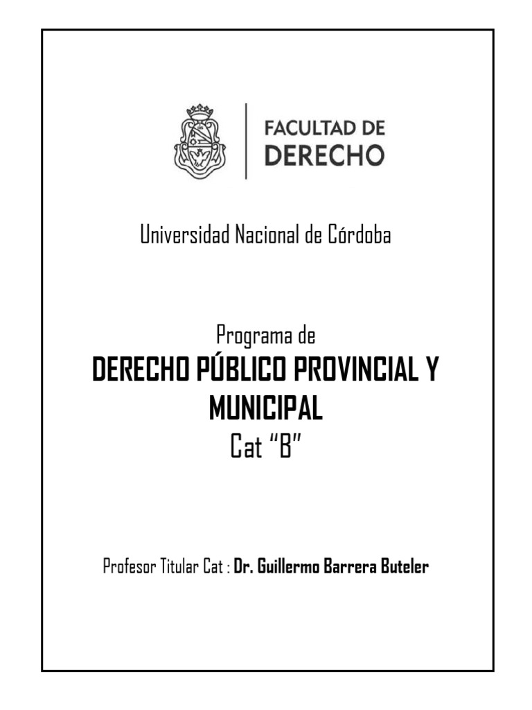 Programa Publico Cat B | PDF | Judicaturas | Federación