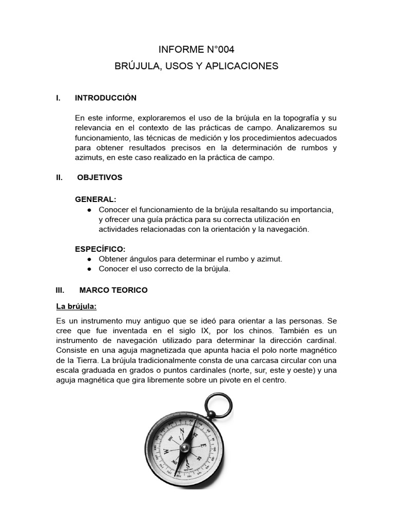 INFORME_BRUJULA | PDF | Brújula
