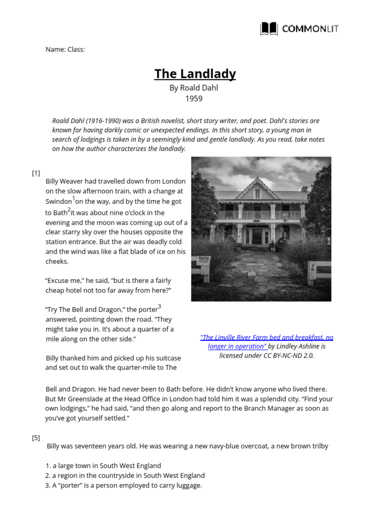 780- The Landlady | PDF