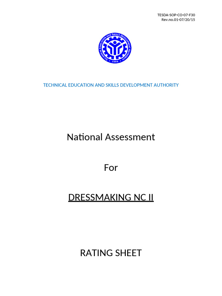3 Frontpage Rating Sheet | PDF