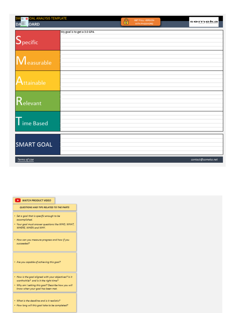 Goal Setting Template PDF | PDF | License | Goal