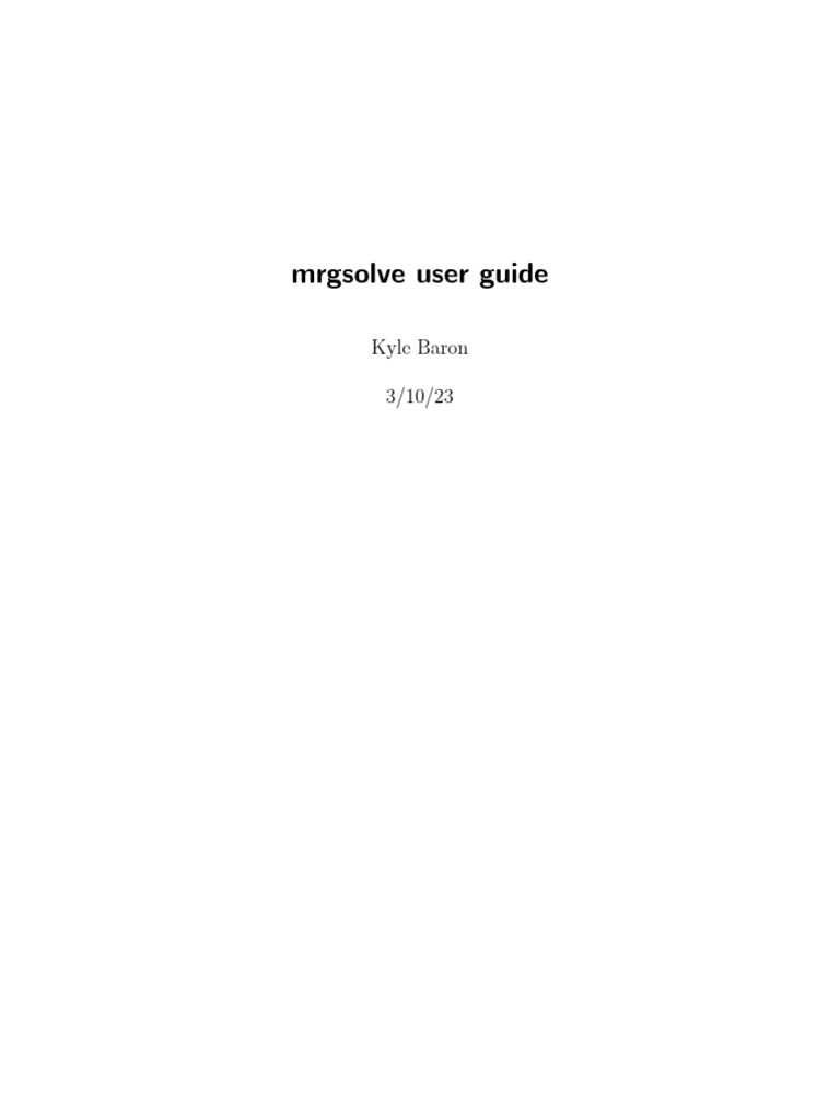 Mrgsolve User Guide | PDF | Ordinary Differential Equation | File Format