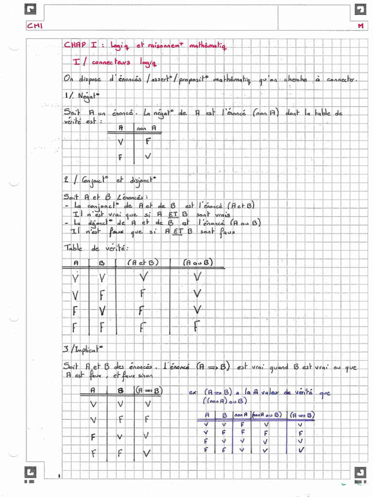 Ch1 - Logique Et Raisonnement | PDF