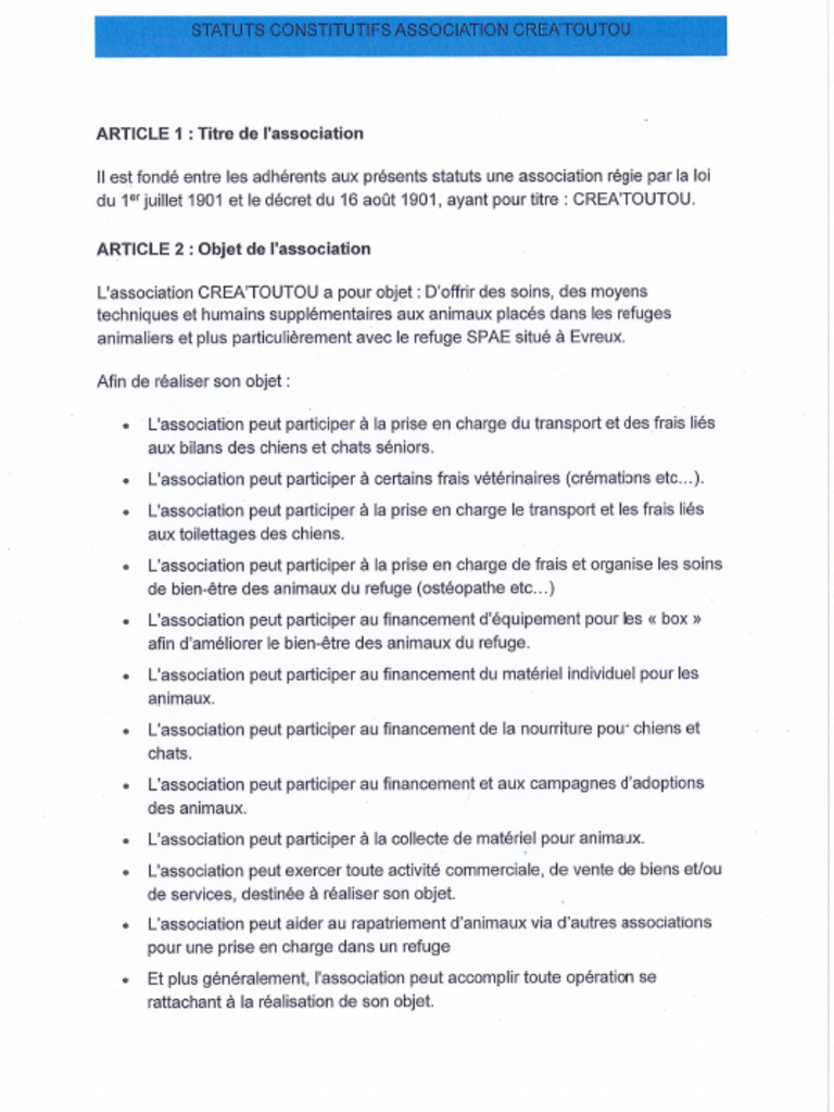 STATUTS | PDF