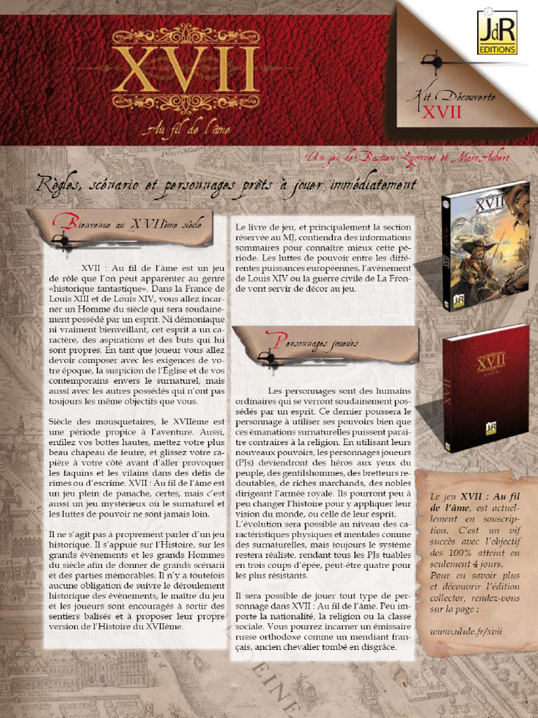 XVII au fil de l'ame kit | PDF