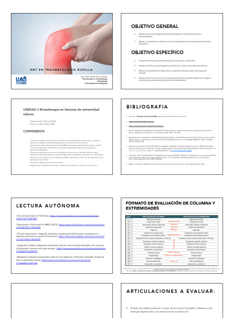 Kine trauma_rodilla | PDF | Rodilla | Sistema musculoesquelético