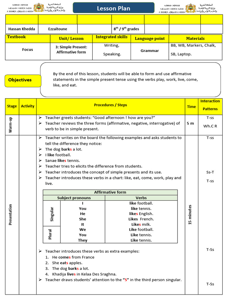 Unit 3 - Grammar - Simple Present | PDF | English Language | Languages