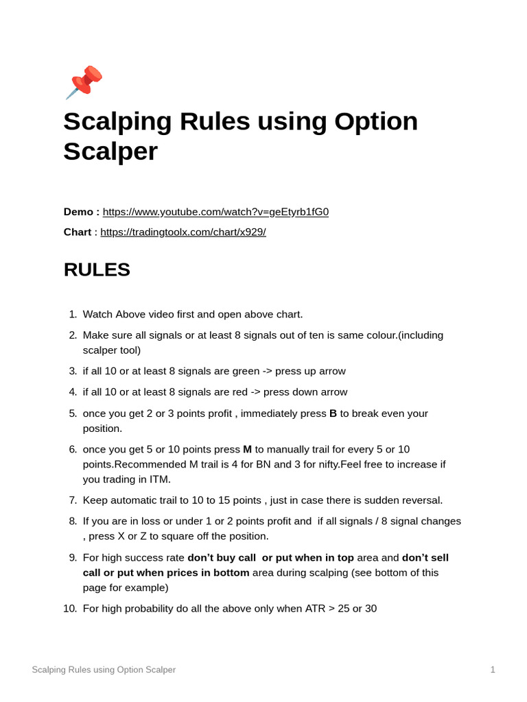 Scalping Rules New | PDF