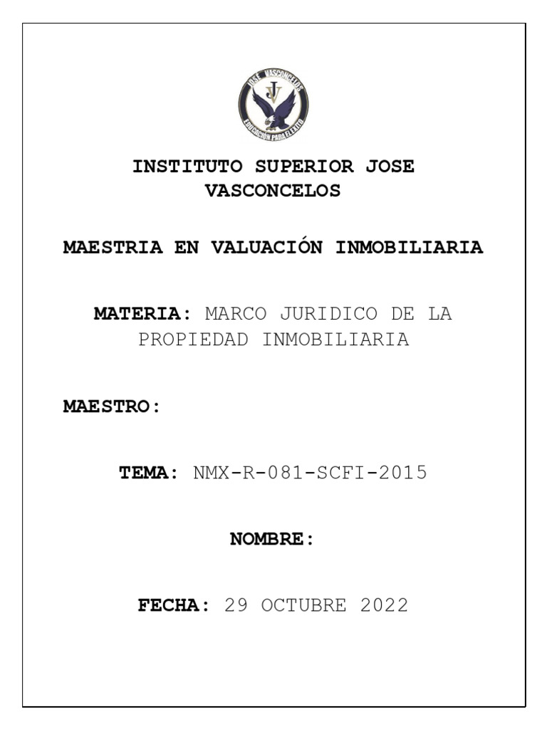 Nmx-R-081-Scfi-2015 Resumen | PDF | Valoración (Finanzas) | Business