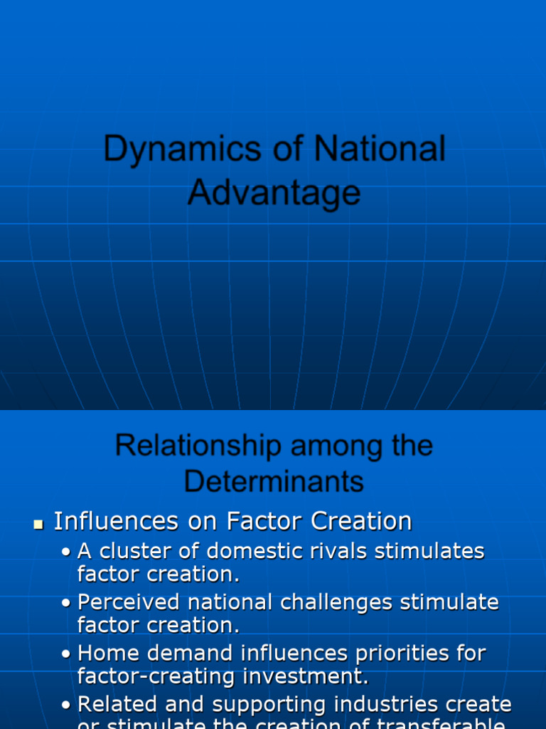 Dynamics of National Advantage IV | PDF | Competitive Advantage ...