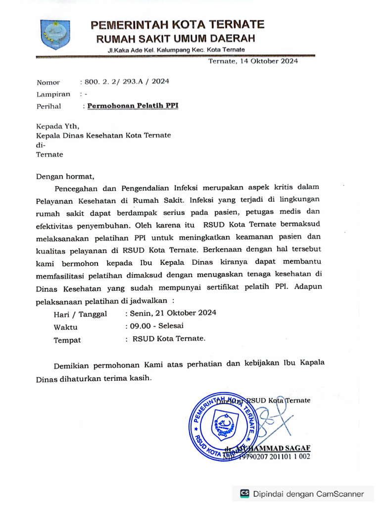 Surat PPI - Dinkes | PDF