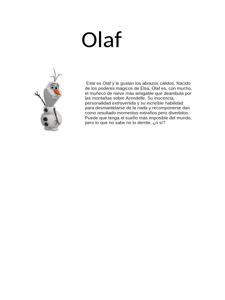 Olaf | PDF