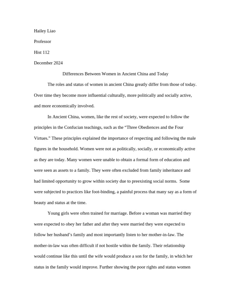 Hist 112 Final | PDF | Family | Wife