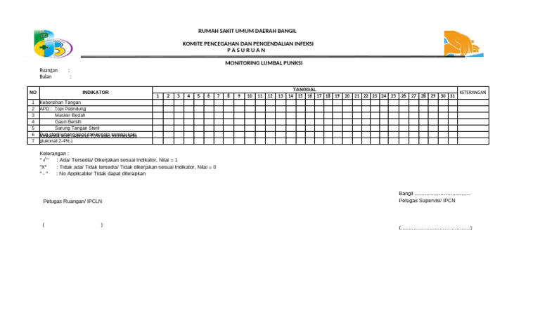 Monitoring Lumbal Punksi RSUD Bangil | PDF