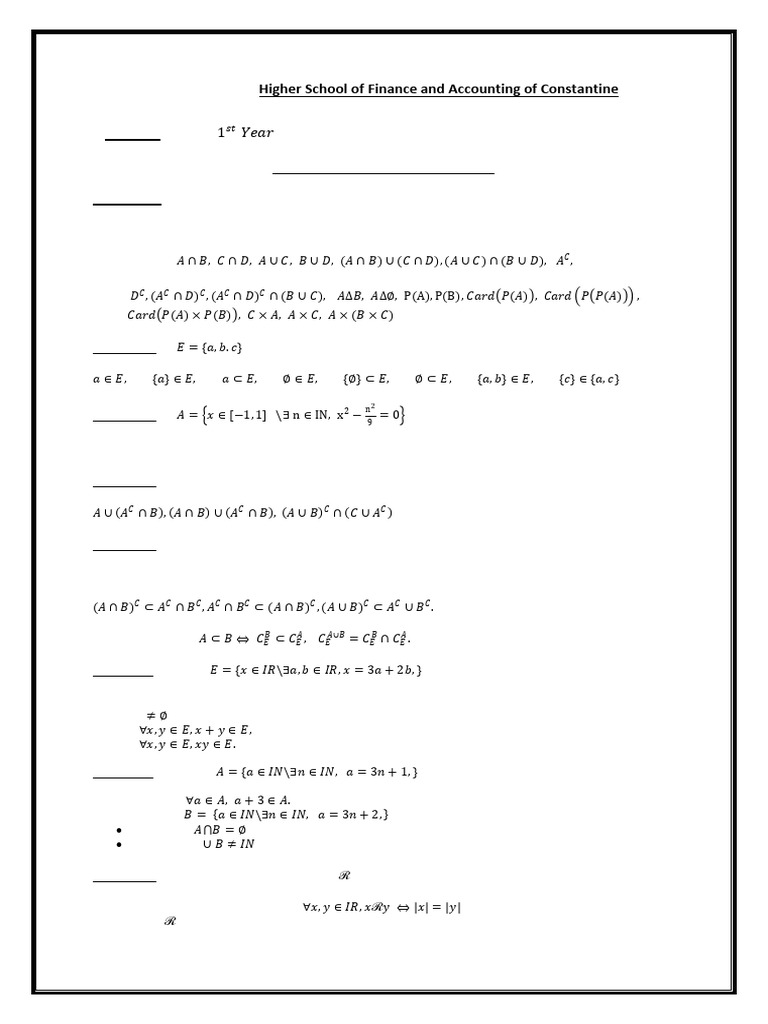 Serie 2 | PDF | Mathematical Relations | Mathematical Logic