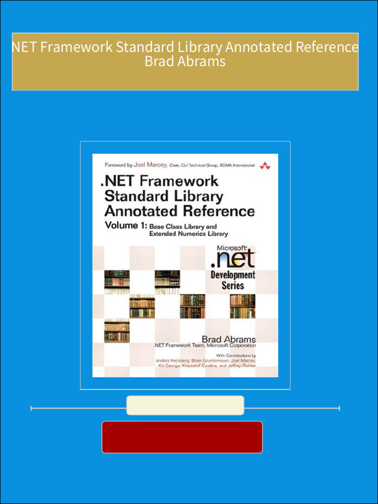 [free Pdf Sample] Net Framework Standard Library Annotated Reference