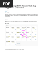 How To Debug A FIORI App and The Debug Triggers in SAP Backend | PDF | Debugging | Computing