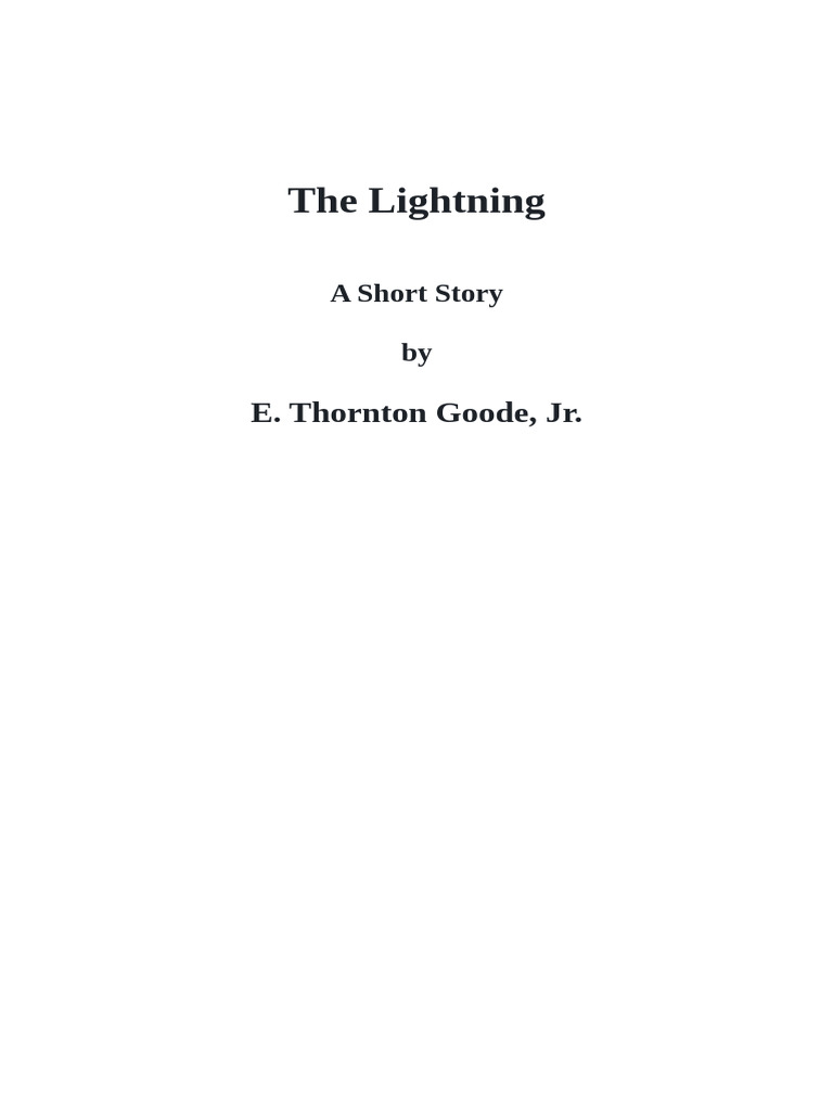 The Lightning | PDF | Hand | Thunder