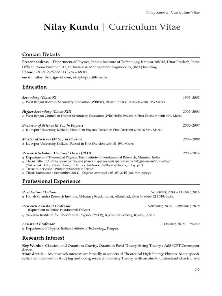 CV_NIL | PDF | Physics | Gravity