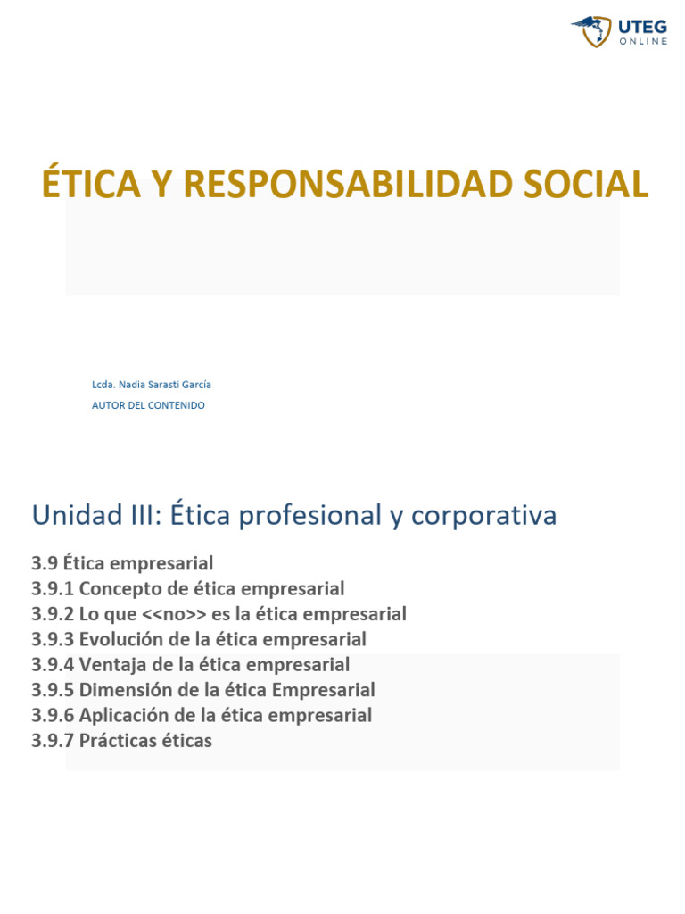 Etica y RSE unificado | PDF | Moralidad | Business
