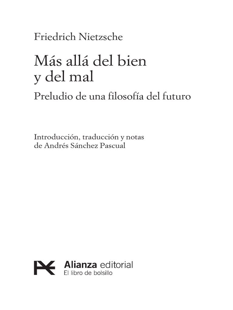 Mas Alla Del Bien y Del Mal | PDF | Más allá del bien y el mal ...