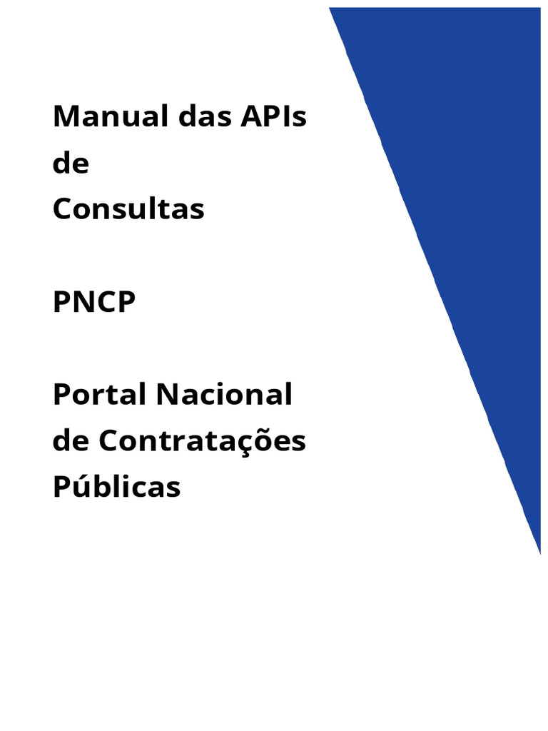 Manual de APIs de Consultas PNCP | PDF | Decimal