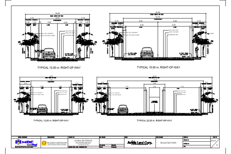 Road Section Right-of-Way Details | PDF