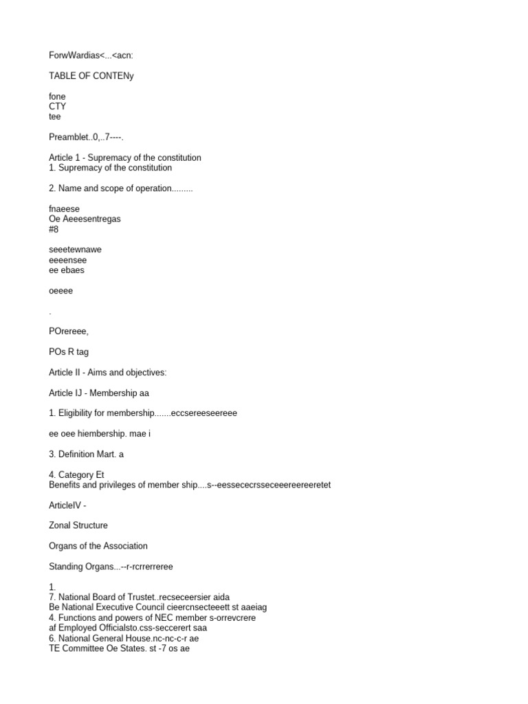 Constitution for Nigerian NGOs | PDF