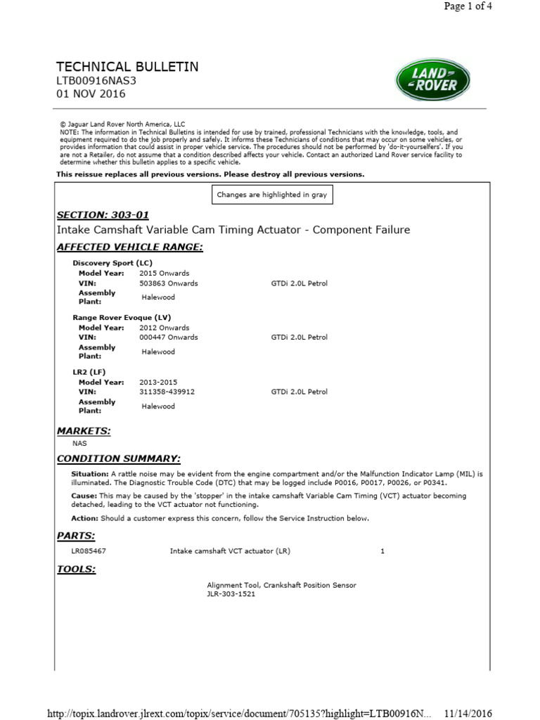 2013 Land Rover Evoque 2.0 TSB | PDF | Machines | Vehicle Parts