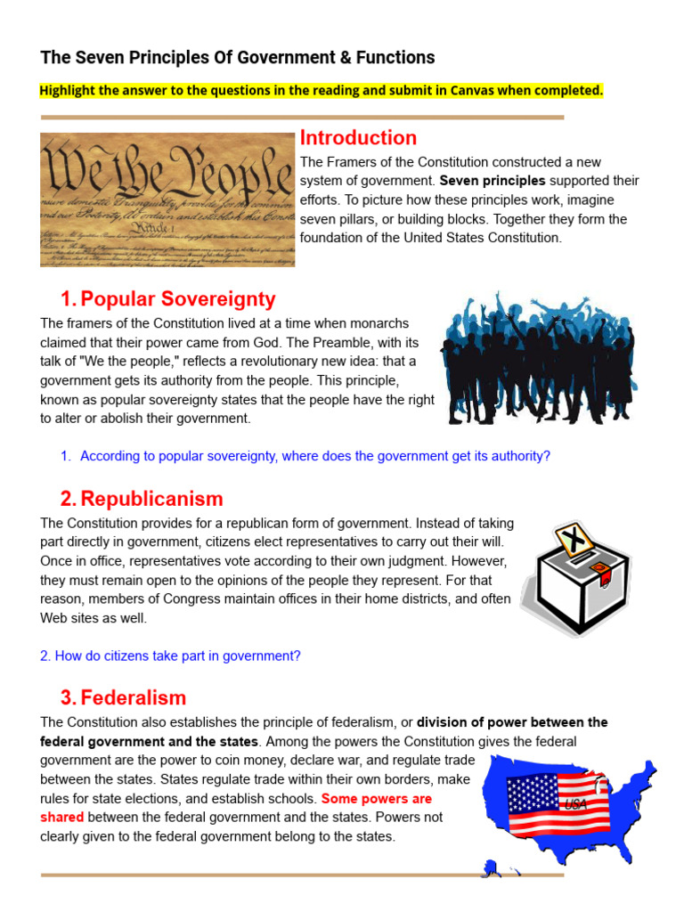 Esquivel Valeria - Seven Principles of Government | PDF | Separation Of ...