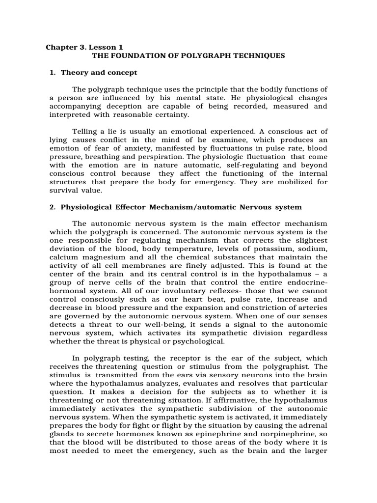 Foren-5-Chapter-3-2024-2025 | PDF | Polygraph | Autonomic Nervous System