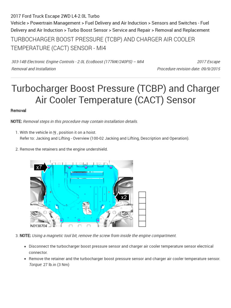 Turbo Boost Sensor Removal Guide | PDF