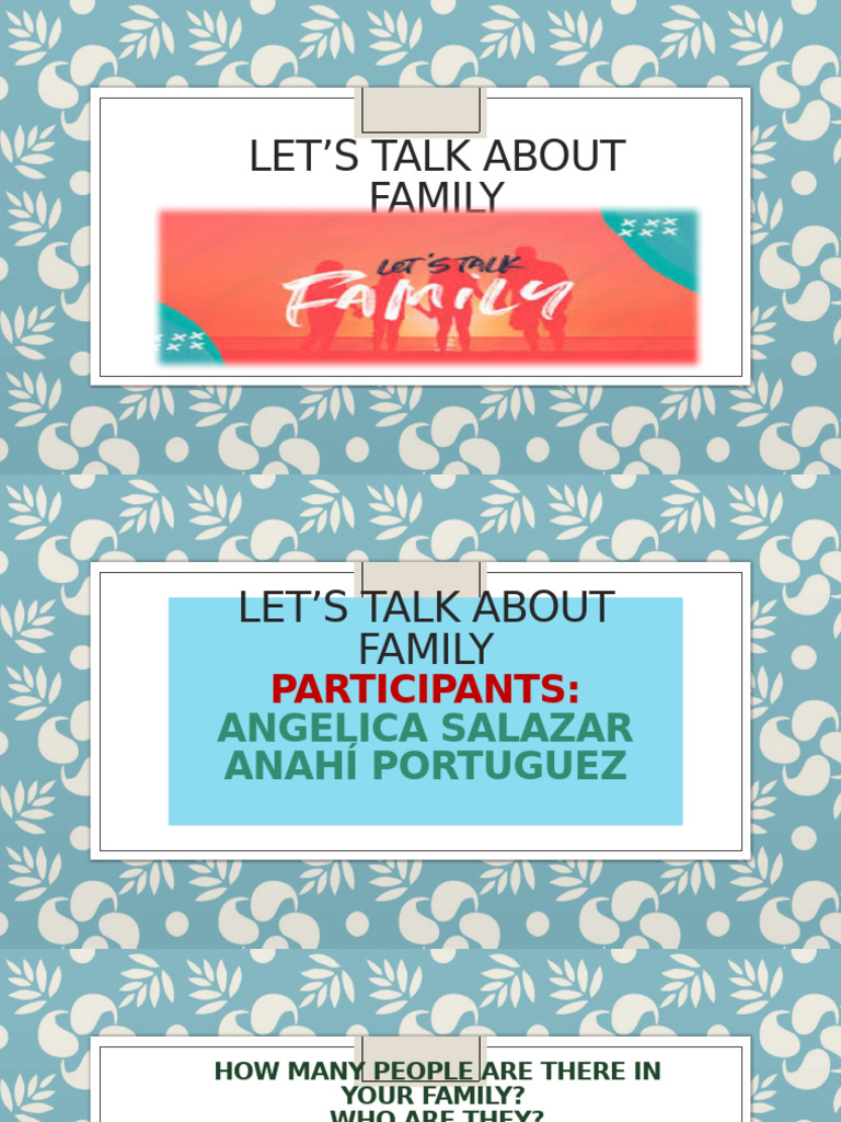 Let's Talk About FAMILY | PDF